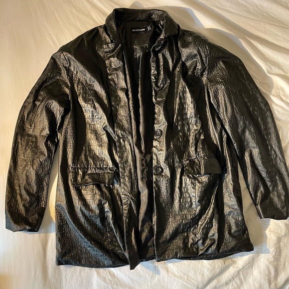 Jackets & Coats | Plt Black Snake Skin Leather Jacketblazer | Poshmark